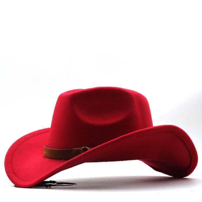 56-58CM - rouge - Chapeau de Cowboy occidental à la mode pour hommes et ...