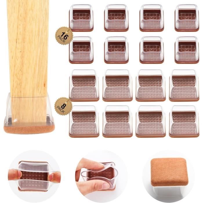24 Pièces Tpe Protection Pied De Chaise,Protege Pied De Chaise ...