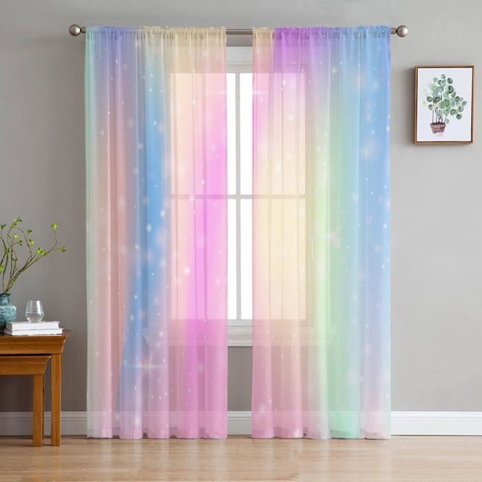 Photophore - Lanterne A Bougie Bedroom Sheer Curtains Starlight Rainbow ...