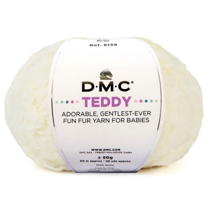 Laine Teddy DMC - 50 g - 02 - Ecru 318 - Cdiscount Beaux-Arts et ...