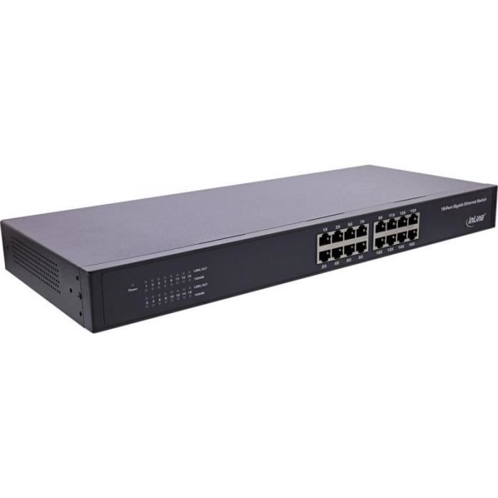 InLine ® Gigabit Netzwerk Switch 16-Port, 1GBit/s, 48,26cm (19 ...