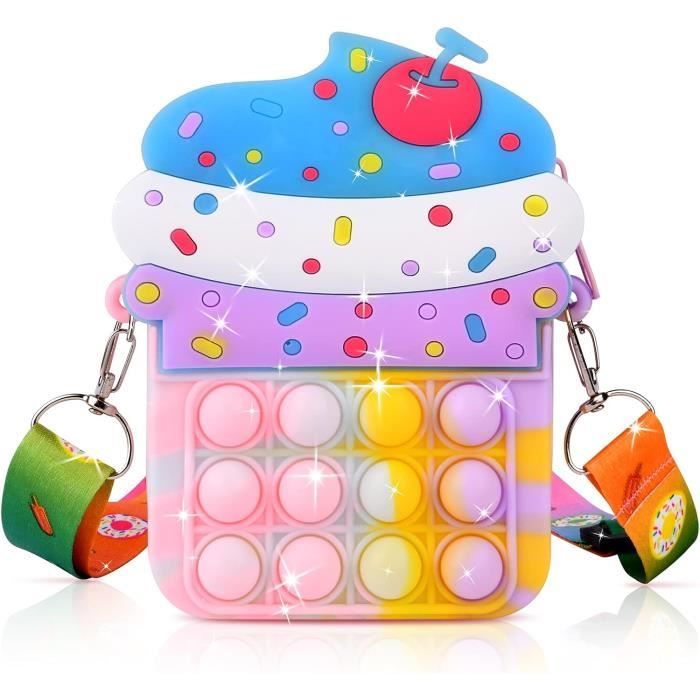 Leytn® Pop It Sac Pop Sac à Bandoulière Fille Glace Sac Pop Fidget en ...