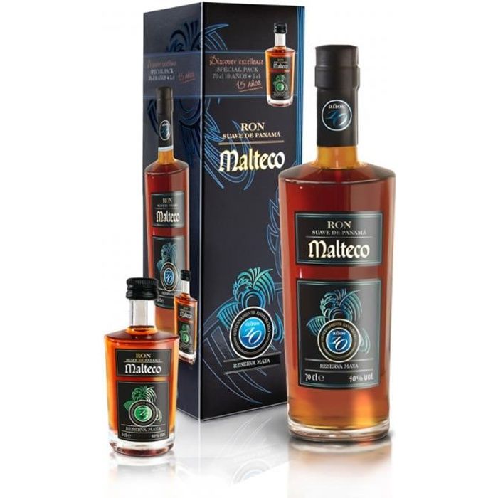 Coffret Malteco 10 ans + 1 miniature 15 ans - La cave Cdiscount