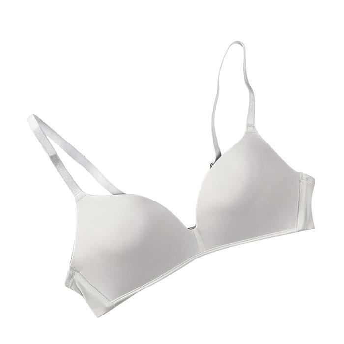 Soutien-gorge léger, sans couture, petite poitrine, anneau en acier, sous-vêtements de bonnet ...