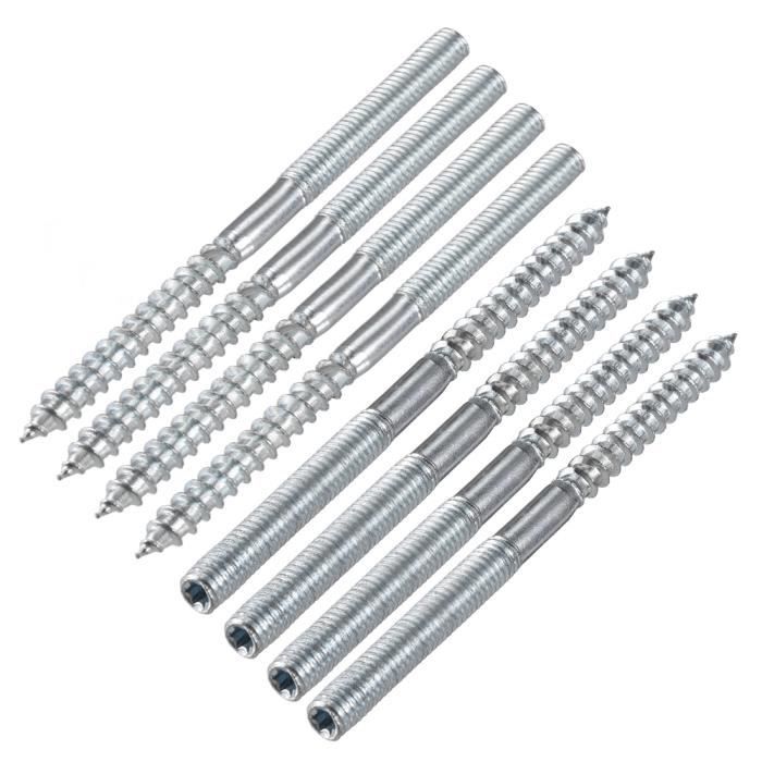 SOURCING MAP M6 Vis Double Filetage Boulon Longueur 91mm Double Tête ...