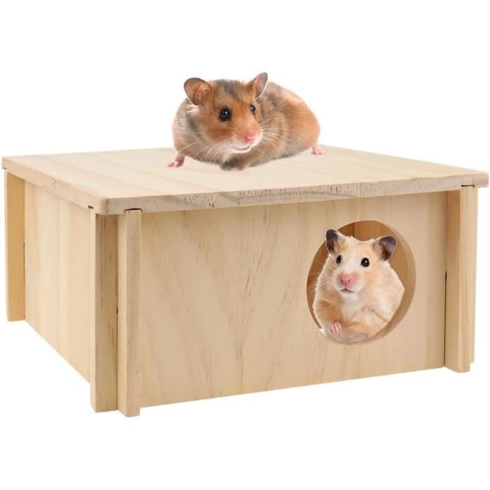 DAGORD Maison d'angle eois pour Hamster 20x20x9.5cm Abri de Hamster ...