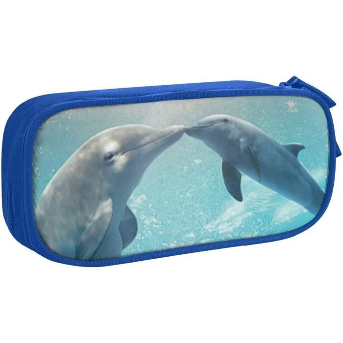 Grande trousse à crayons Winter The Dolphin avec 2 compartiments - Pour ...