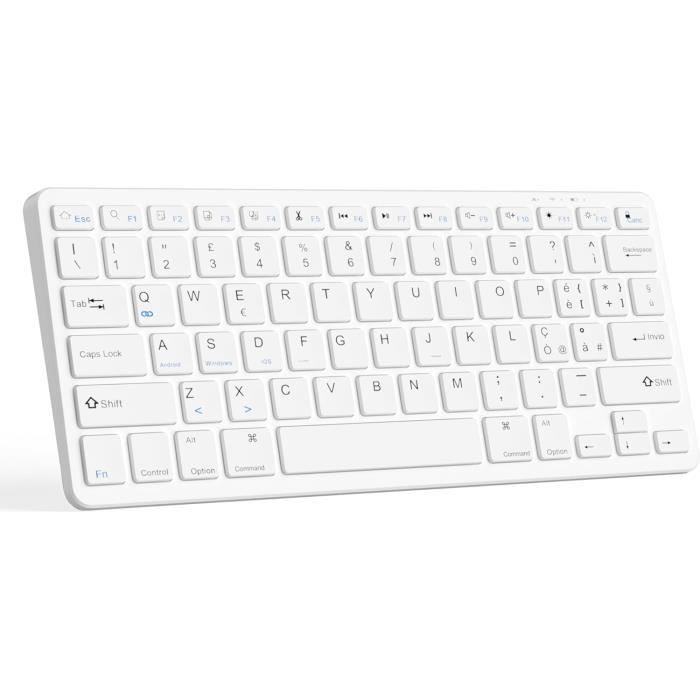 Clavier Bluetooth Sans Fil Ultra-Mince Espagnole Rechargeable Pour Ipad ...