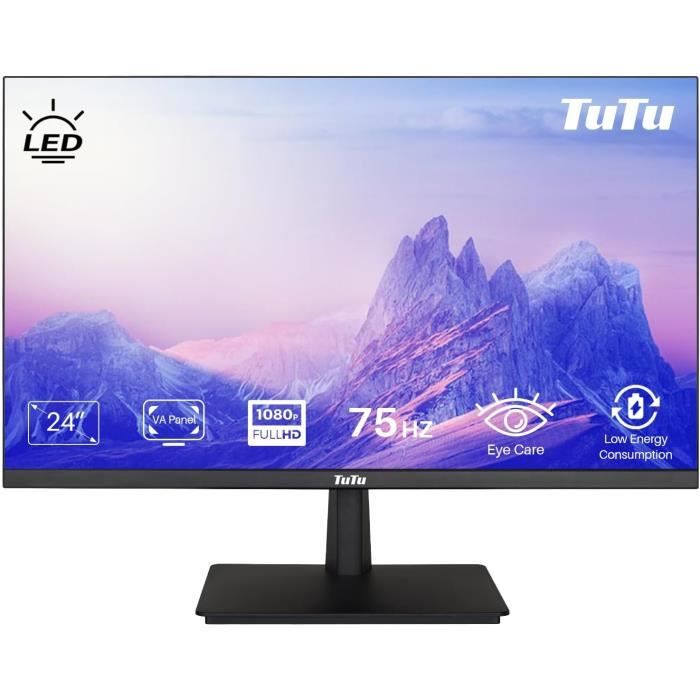 Écran Pc 24 Pouces Full Hd (1920 X 1080), Vga Et Hdmi, 75Hz, Va Panel, Rapport De Contraste 3000 ...