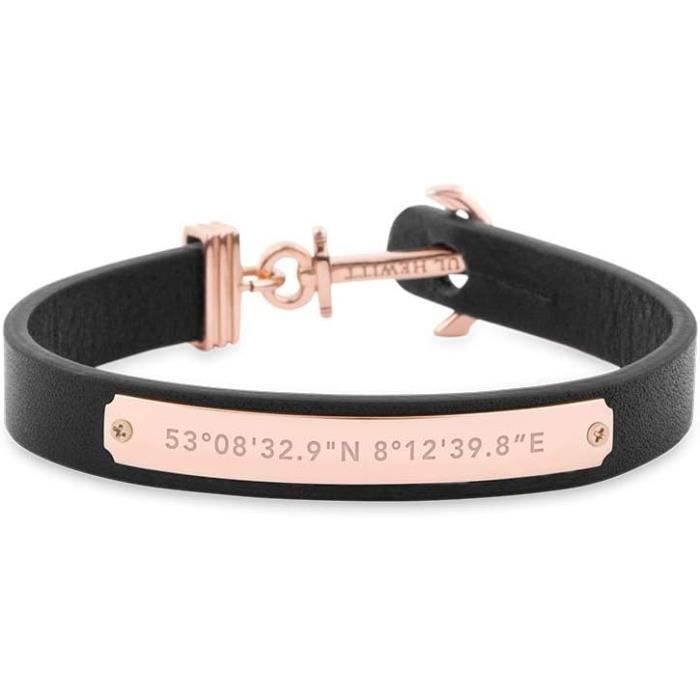 Bracelet Femme Signum Coordonées Ancre - Cadeau Femme, Bracelet Cuir ...