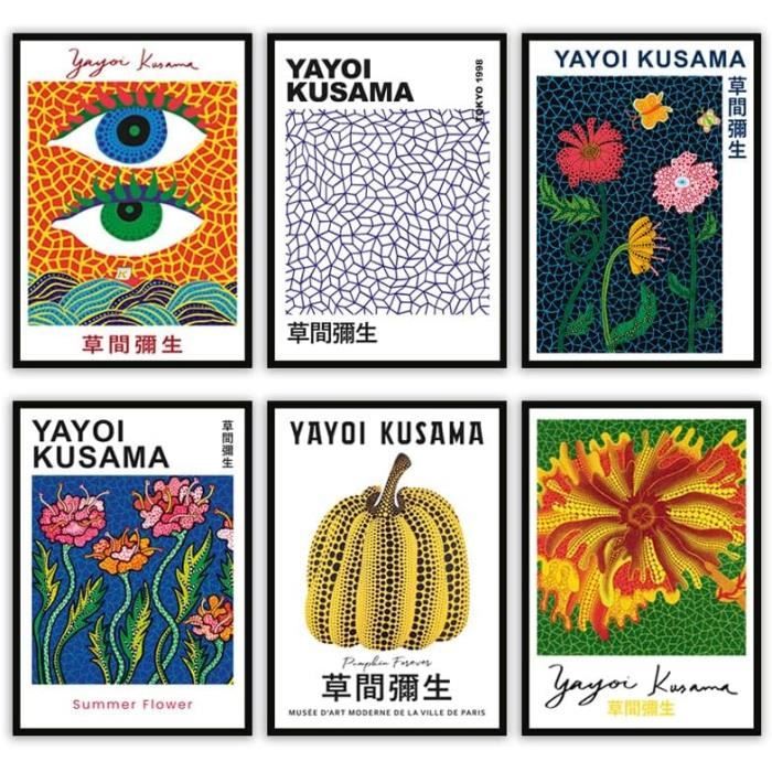 ® Yayoi Kusama Ensemble De Posters Vintage | Impression D'Art Rétro ...