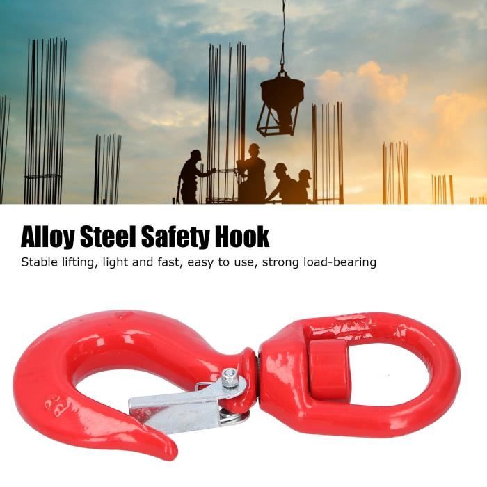 Crochet de Levage Métallique ,Crochet de Sécurité pour palan Crochet de ...