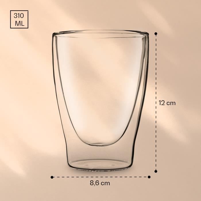 Verre à double paroi - Feelino by Klarstein DUOS - Set de 6 - Pour ...