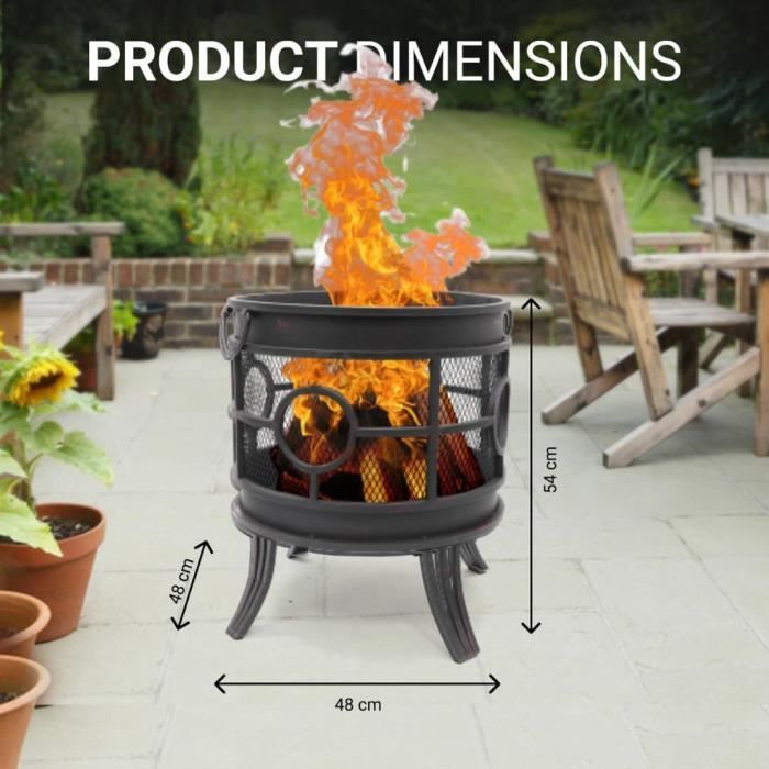 HEAT Outdoor Living Brasero Tynset - Brasero Exterieur - Brasero ...
