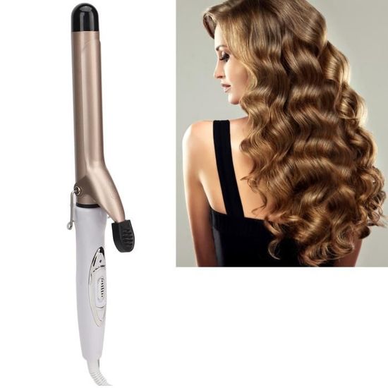 Atyhao Bigoudi (EU Plug) 25mm Curling Iron Hair Curler Iron Wand 40W Coiffure De Cheveux parfum ...