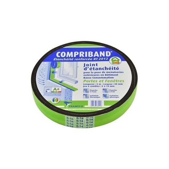 TRAMICO Compriband 30-5-14 mm Joint, Gris Anthracite - Cdiscount Bricolage