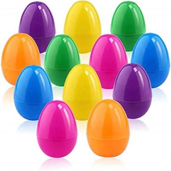 Oeuf De Pâques 12 Pcs Oeufs De Pâques Colorés En Plastique Remplir Les ...