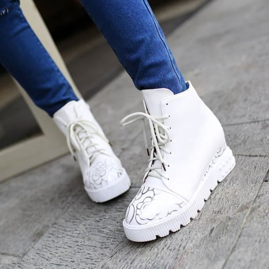 Baskets-Femmes de couleurs assorties faible t... Blanc - Cdiscount ...