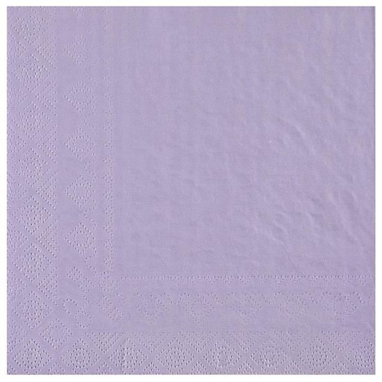 25 Serviettes de table en papier Lilas/Parme 16.5 x 16.5 cm REF/8083 ...