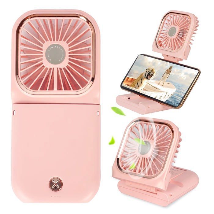 Mini ventilateur portable petit ventilateur 5 en 1 piles comme batterie ...