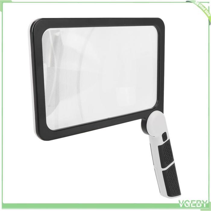 Loupe avec Lumière, Loupe Pliante à Main éclairée 5X, Loupe de Lecture et D'écriture à LED ...