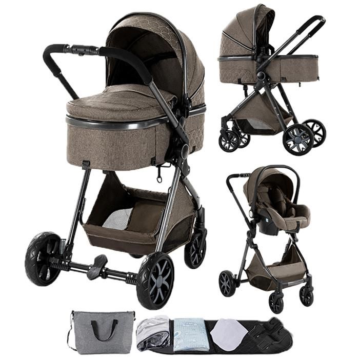 Poussette Magic ZC Pousette trio 3 en 1 Poussette bebe Avec sac à main ...