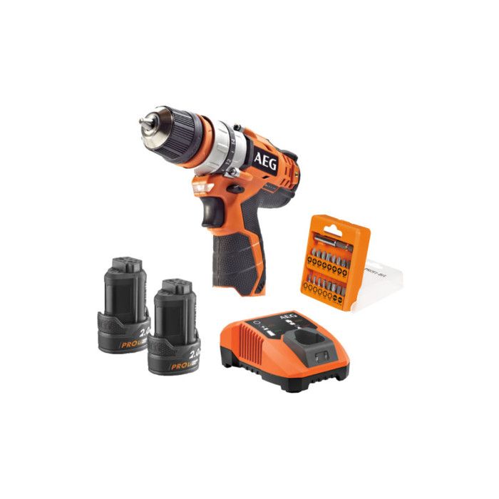 Perceuse visseuse AEG 12V - 2 batteries 2.0Ah - 1 chargeur BBS12C2 ...