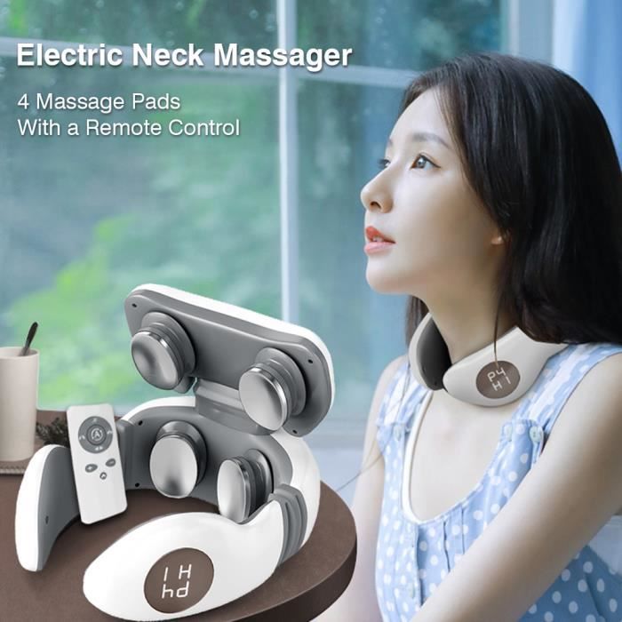Masseur électrique pour le cou et les cervicales, pour la Relaxation du cou, soulagement de la ...