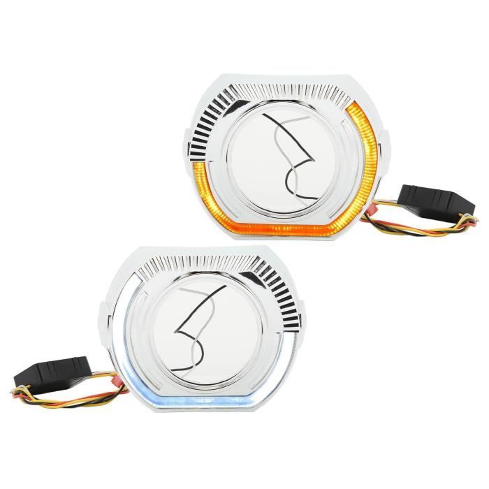 Ashata LED Halo DRL Bezel Shrouds LED Angel Eyes Halo DRL Bezel Shrouds ...