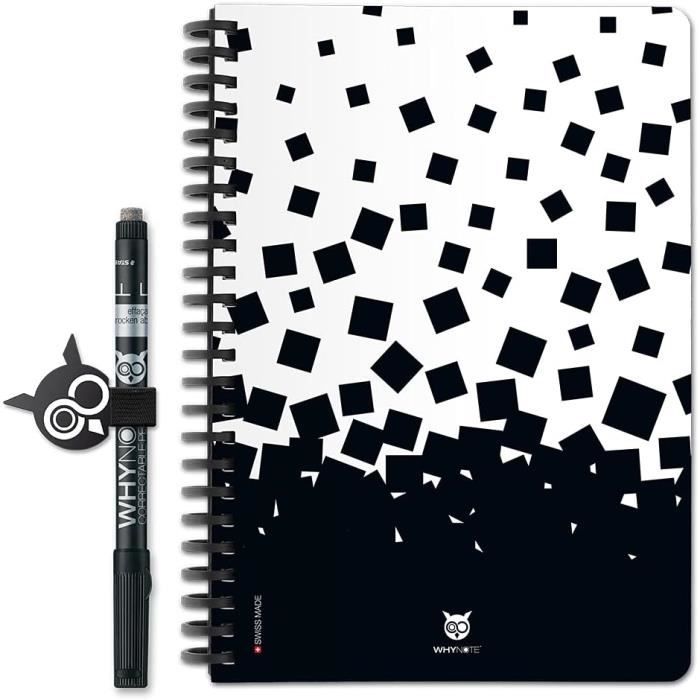 Bloc Note A5 Votre Tableau Blanc Et Son Stylo Effaçable Dans Un Carnet ...