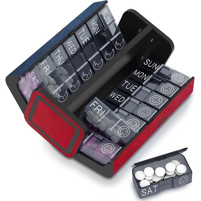 Pilulier Hebdomadaire Matin Et Soir, Gros Pilulier Médicament 7 Jours 2 ...
