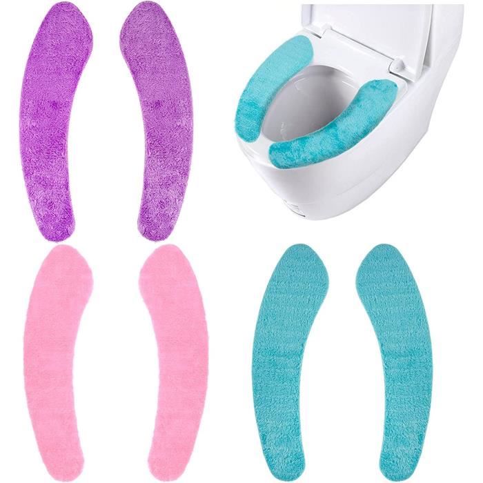 Lot 3 Épaissis Coussin Siège Toilette Pâte Velours Auto-adhésif Housses ...