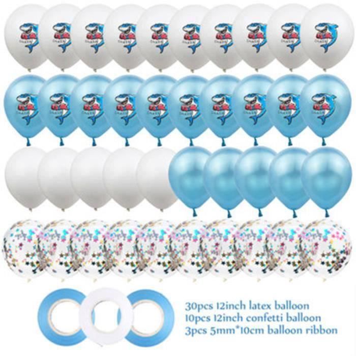 43 pièces requin thème fête ballon dessin animé boxe requin Latex ...