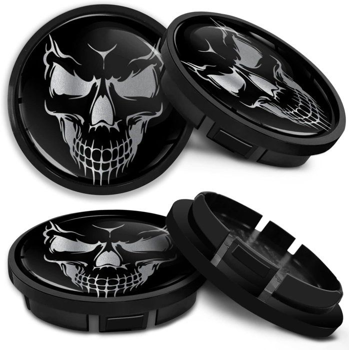 Lot de 4 Cache-moyeux AMG pour Mercedes-Benz Noir Mat Étoile Moyeu 75 ...