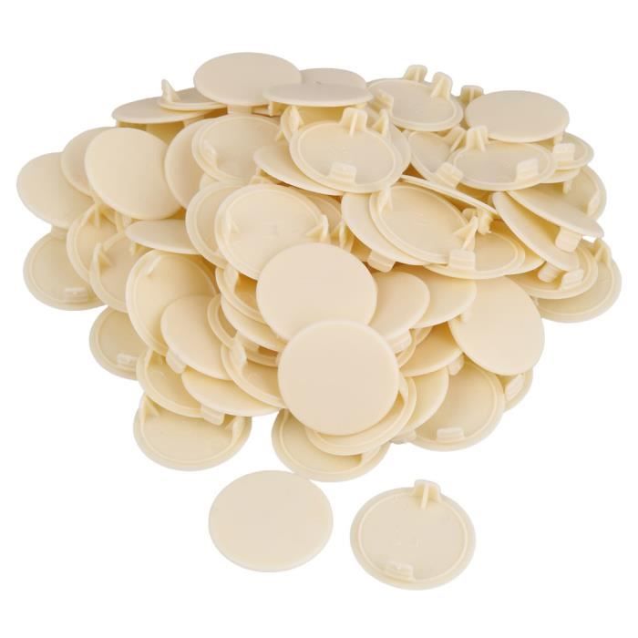 Cache-trou en plastique de 35mm de couleur Beige pour la porte d ...