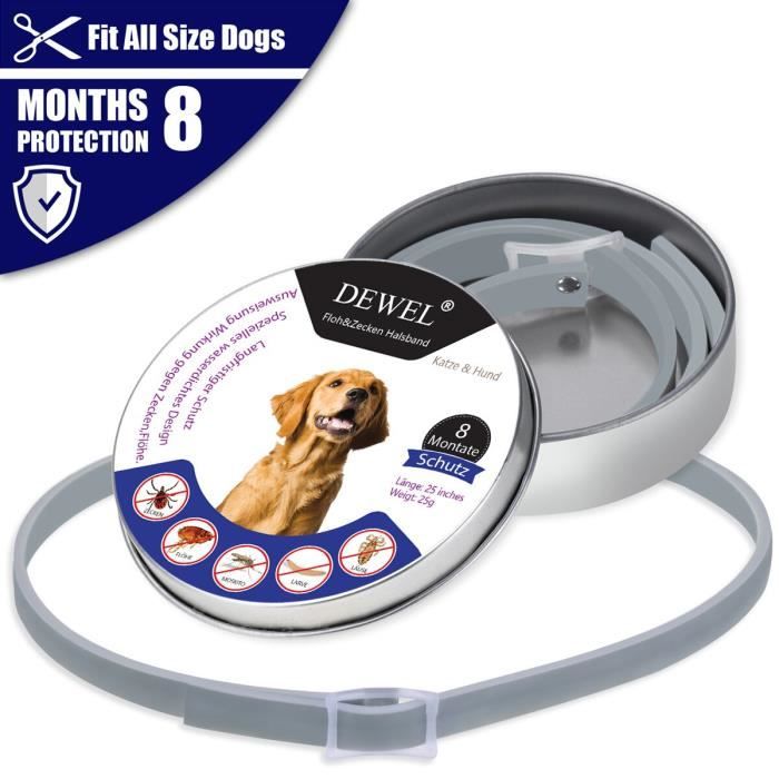 Dewel Anti Flea Ticks Insect Mosquitoes Waterproof Long Lasting 8 Months Protection Dog Collar ...