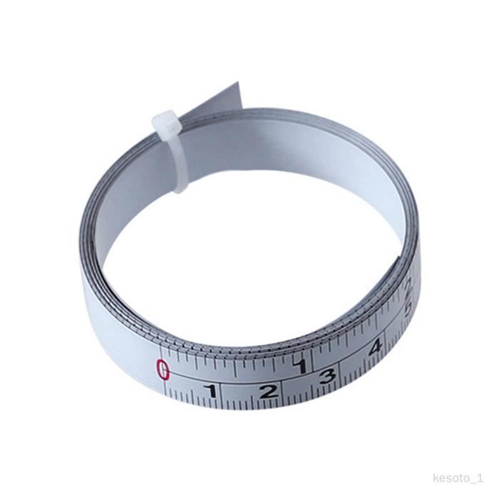 Ruban à mesurer en métal avec support collant, règle d'établi découpée ...