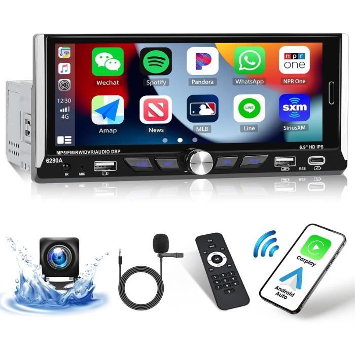 [2+64Gb] Android 13 Autoradio Single Din Avec Carplay Sans Fil Et ...