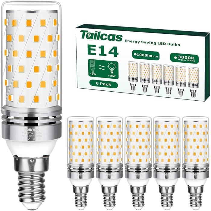 Ampoule E14 Led Blanc Chaud, 12W Ampoules Culot Edison à vis E14 3000K ...