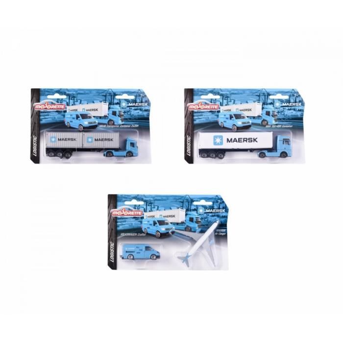 Véhicule de transport - MAJORETTE - MAERSK - 3 modèles assortis - Couleur bleue - Jouet pour ...