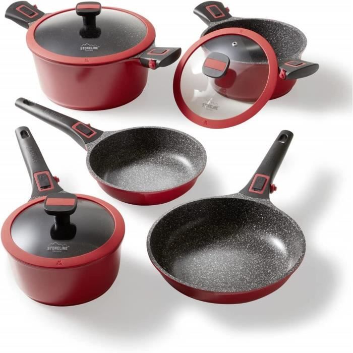 STONELINE Imagination PLUS set de casseroles et poêles, 8 pièces, avec ...
