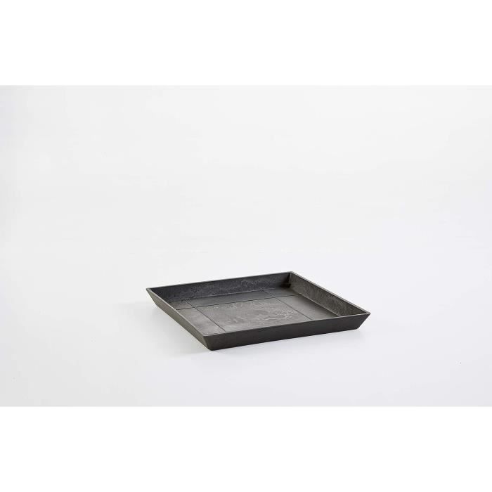 Ecopots Rotterdam Soucoupe - Anthracite 43 Cm[H5281] - Cdiscount Jardin
