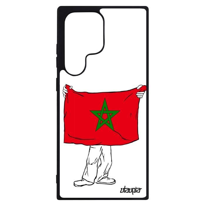 Coque silicone S23 Ultra drapeau maroc marocain foot coupe du monde ...