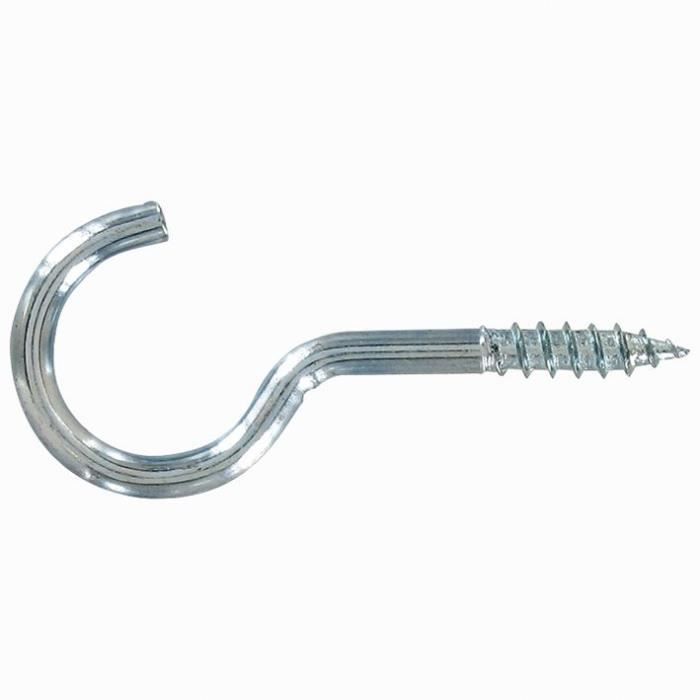 Crochet acier zingué - 3.5x20mm - lot de 9 - Cdiscount Bricolage