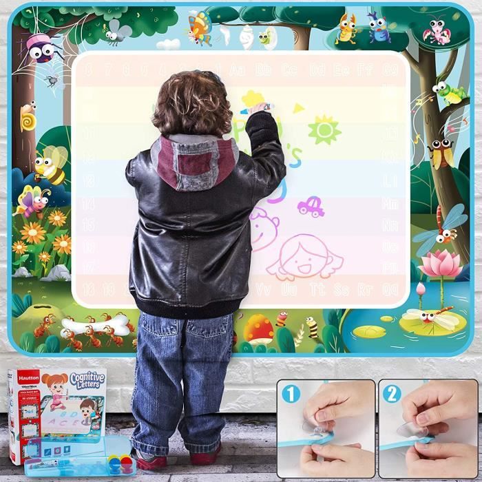 Eau Tapis à Dessiner Insecte 100 × 80cm, Tapis Magique pour Enfant ...