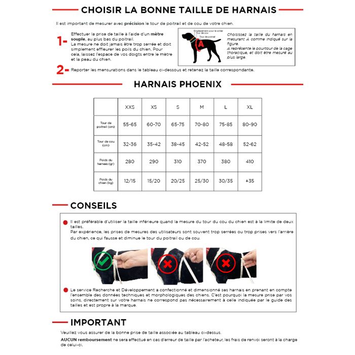 Harnais cani-cross, cani-VTT PHOENIX ALM XL - Cdiscount