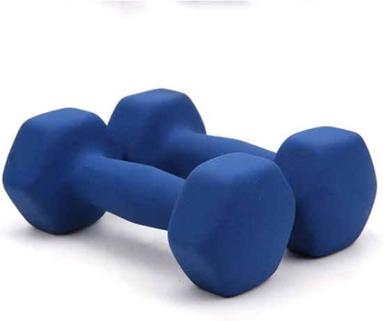 Blue 2kg Les haltères Musculation Revêtement néoprène, Haltère de ...