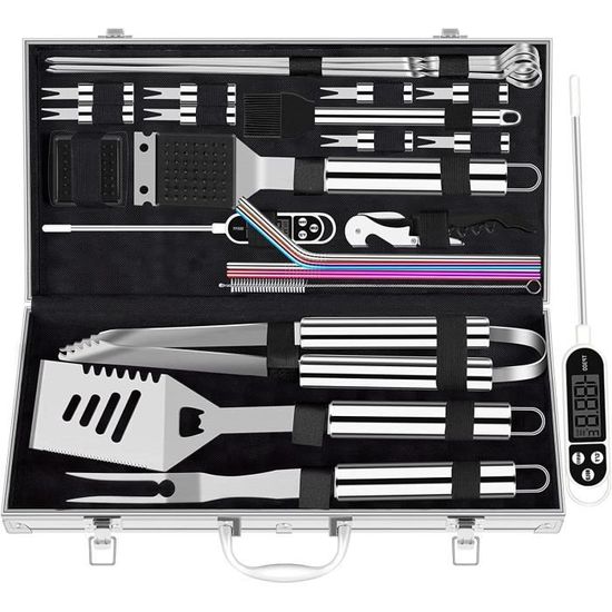 Ensemble De Gril En Acier Inoxydable Très Épais - USTENSILE BARBECUE ...