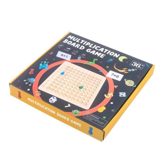 99 Table de multiplication jeu de société Montessori en bois bébé jouet ...