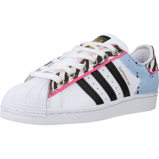 Basket - ADIDAS - 128221 - Blanc - Femme - Lacets Blanc - Cdiscount ...